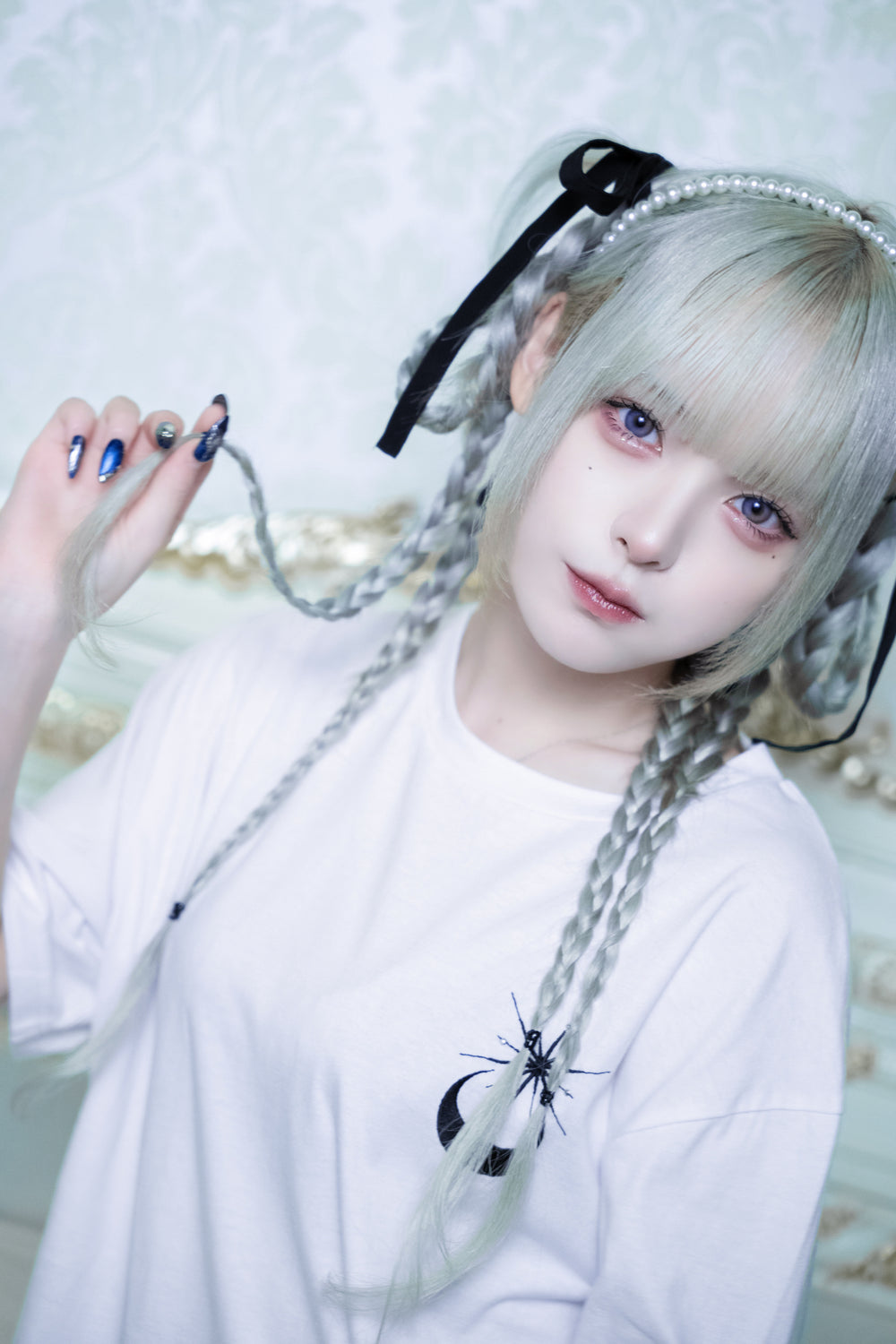 dd moon star Tee white