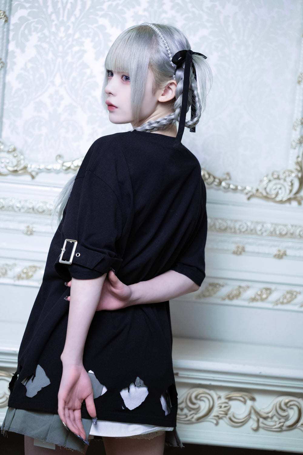 dd moon star Tee black